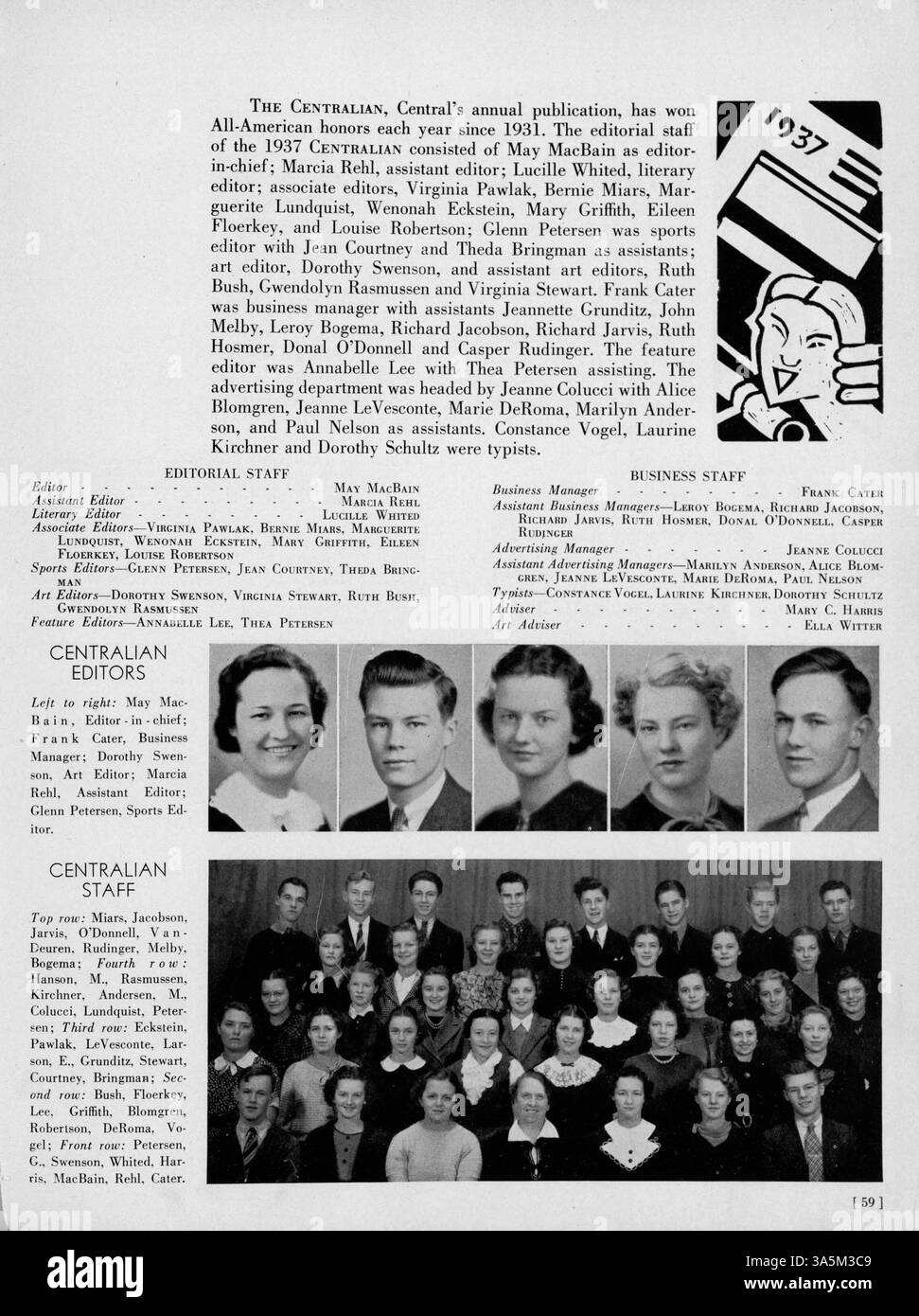 The 1937 'Centralian' yearbook provides a historical snapshot of ...