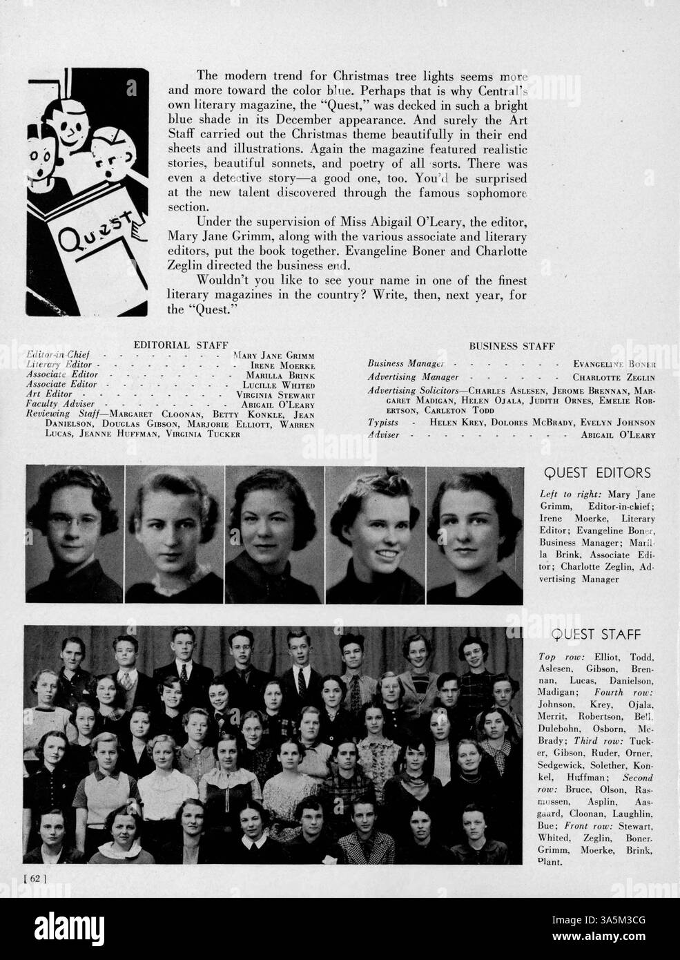 The 1937 'Centralian' yearbook captures the events and activities of ...