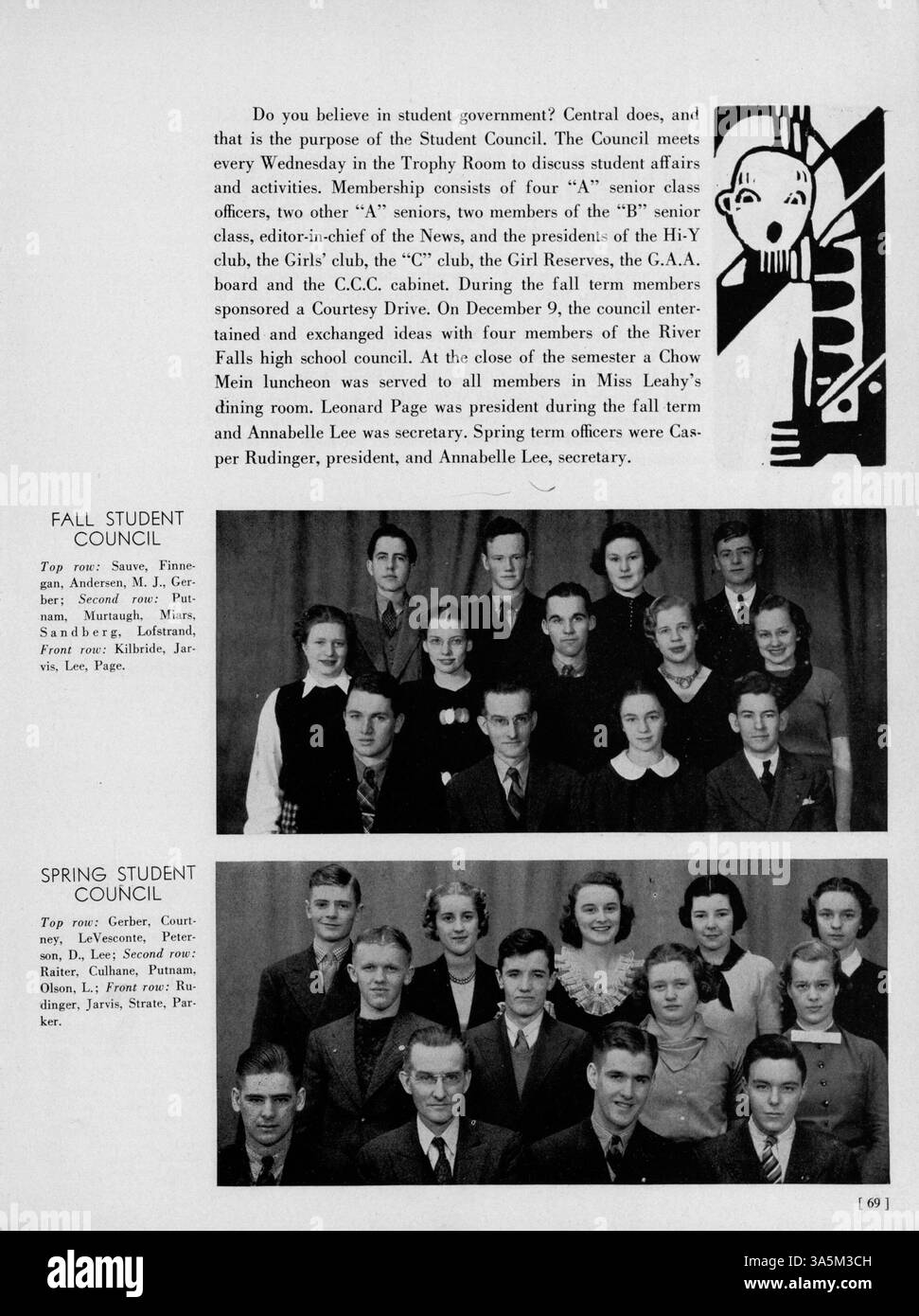 The 1937 'Centralian' yearbook provides insight into the student body ...