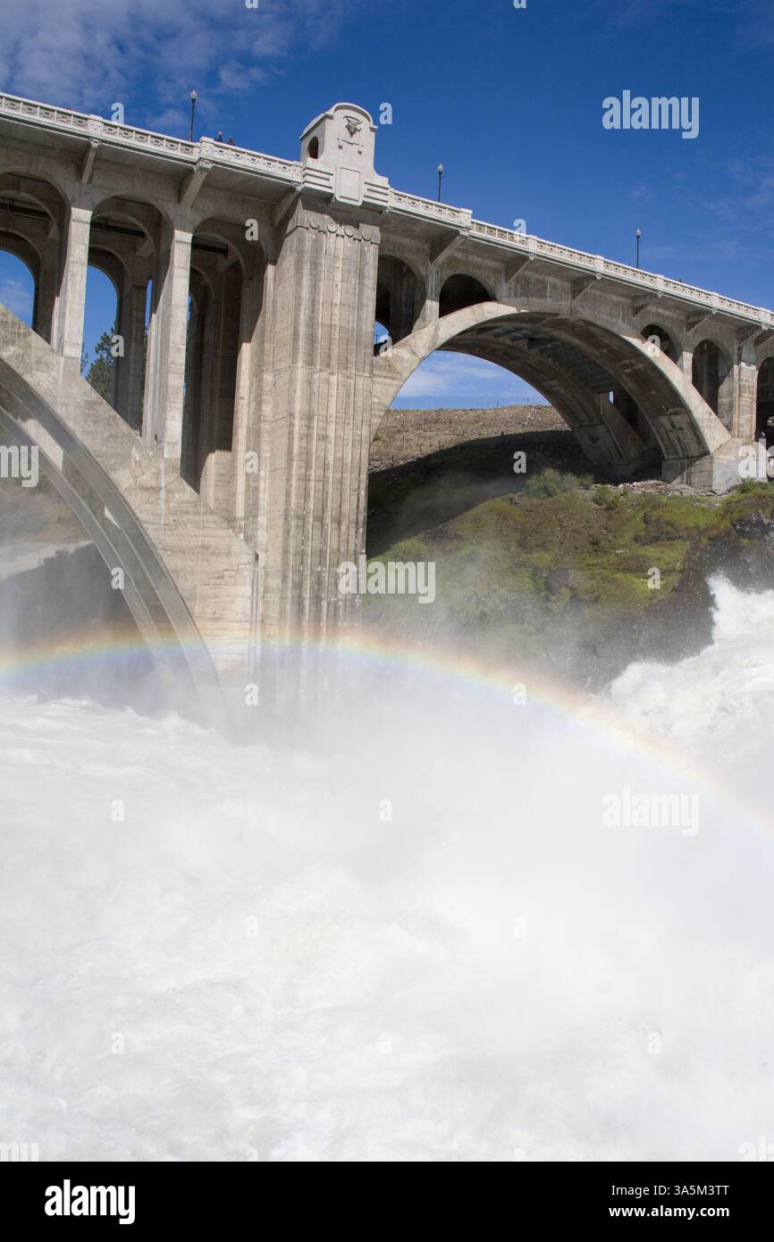 Spokane River in Major Flood, Riverfront Park, Spokane, Washington ...