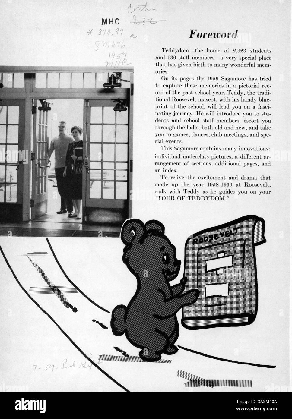 The Roosevelt Yearbook 1959, also referred to as Sagamore '59, captures ...