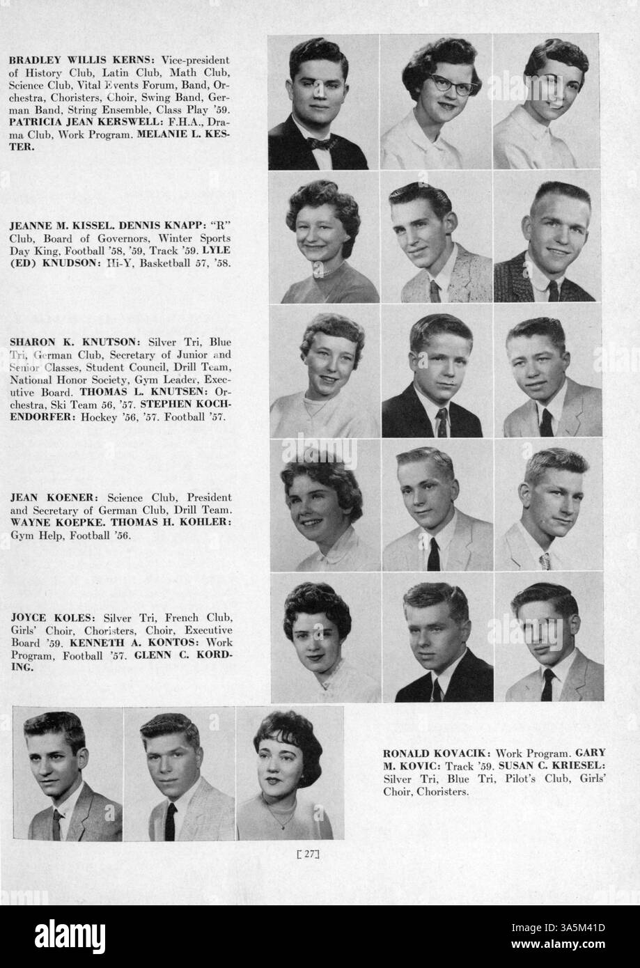 The yearbook for roosevelt high school in 1959 hi-res stock photography ...