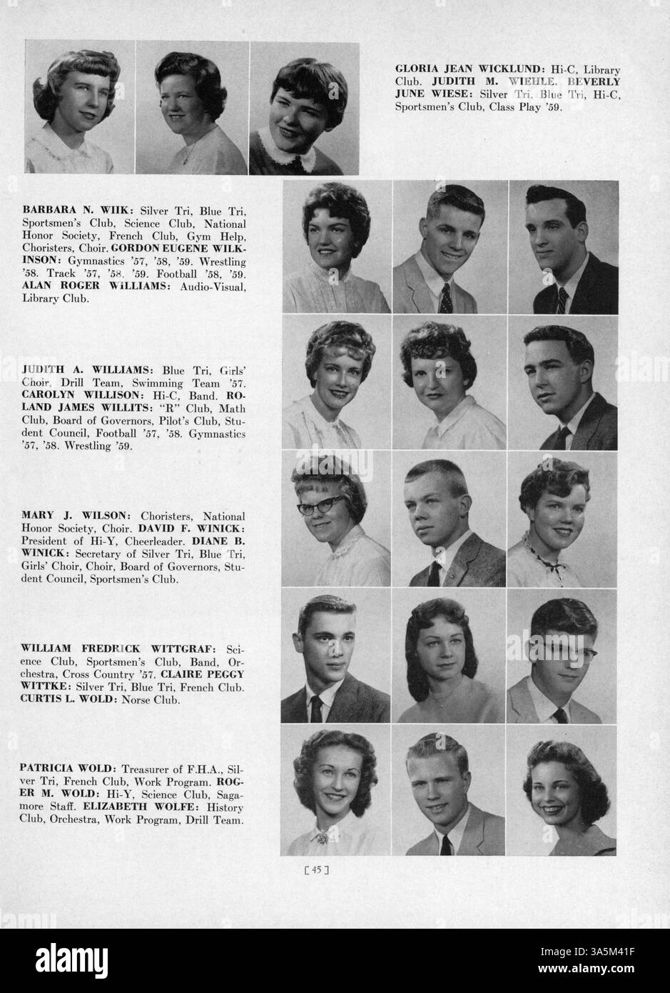 The 1959 Sagamore yearbook features Roosevelt High School’s events ...