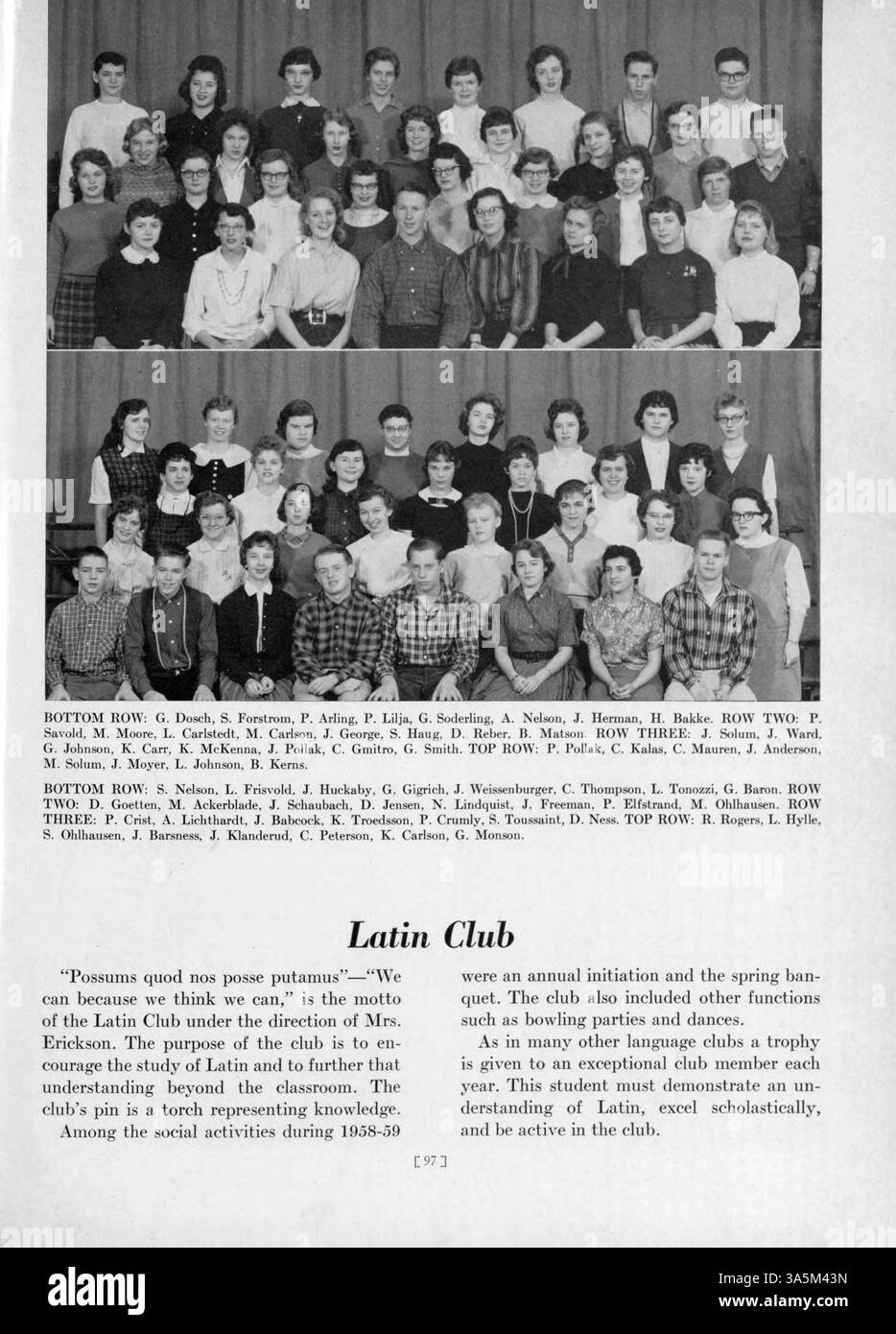 Reflecting the vibrant culture of the 1958 1959 academic year hi-res ...