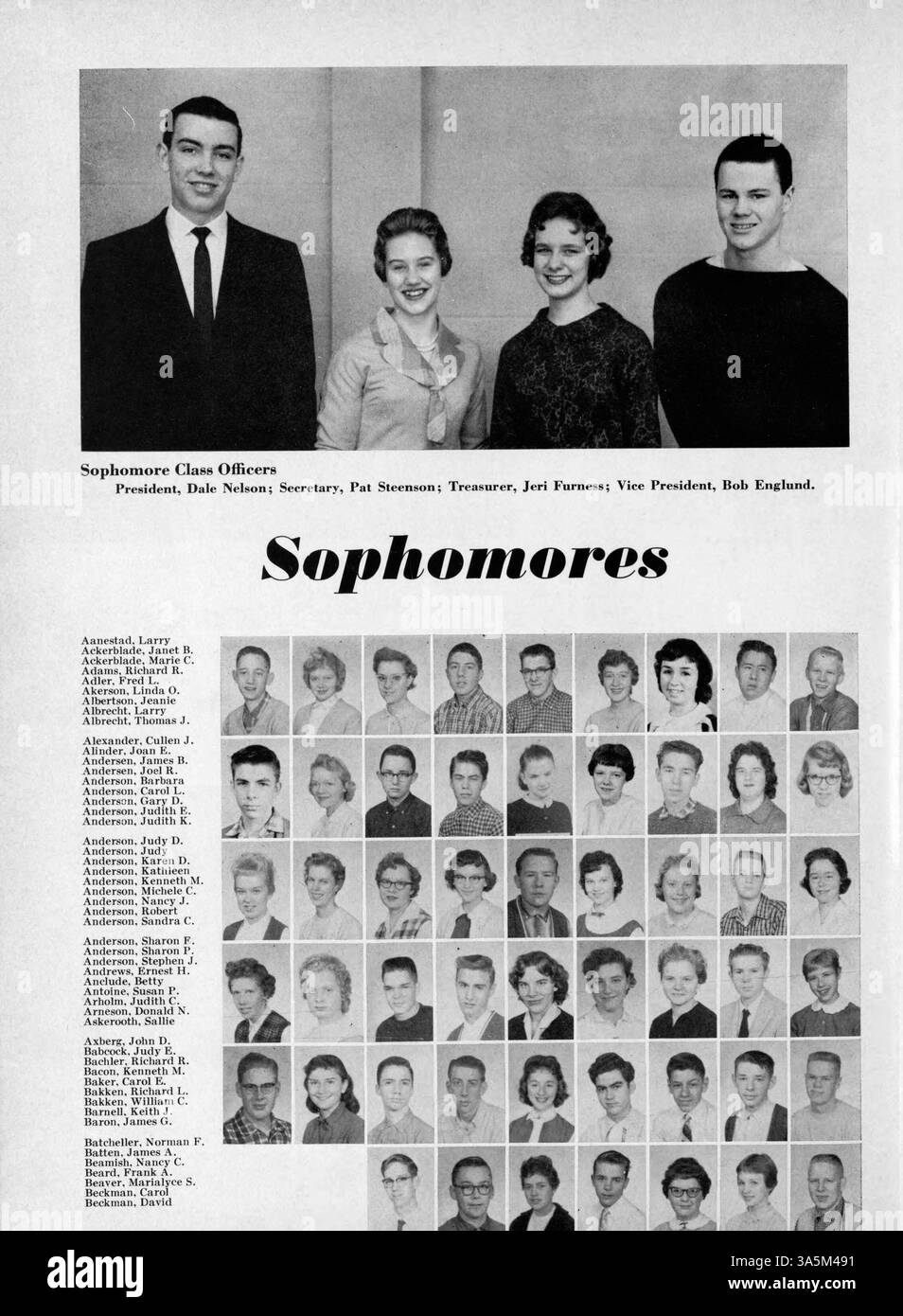 The yearbook for 1959 from roosevelt high school hi-res stock ...