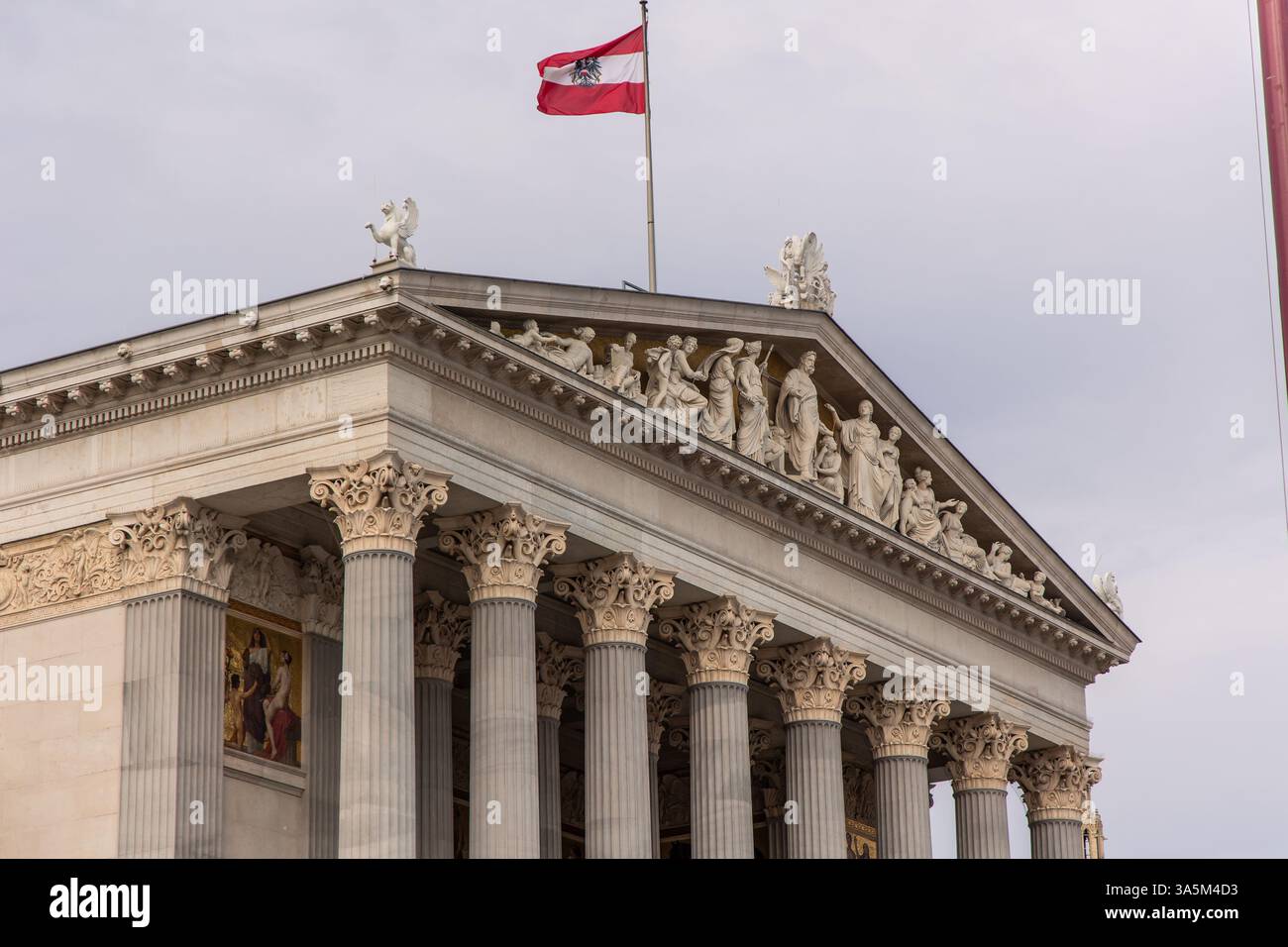 02-22-2025, Vienna, Austrian Parliament Building, featuring stunning ...