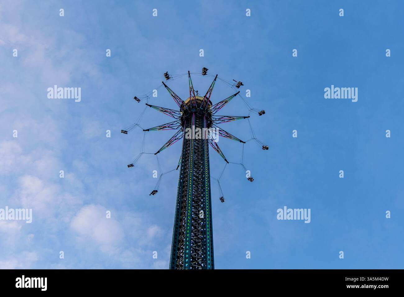 Praterturm swing ride or chair swing ride swing carousel hi-res stock ...