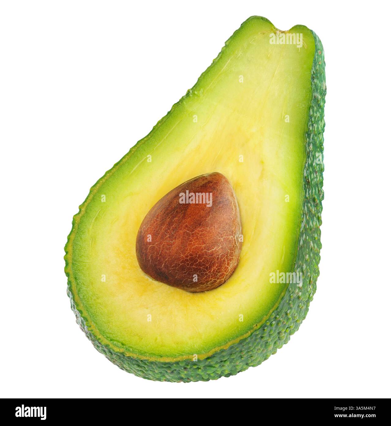 Avocado half on white Cut Out Stock Images & Pictures - Alamy