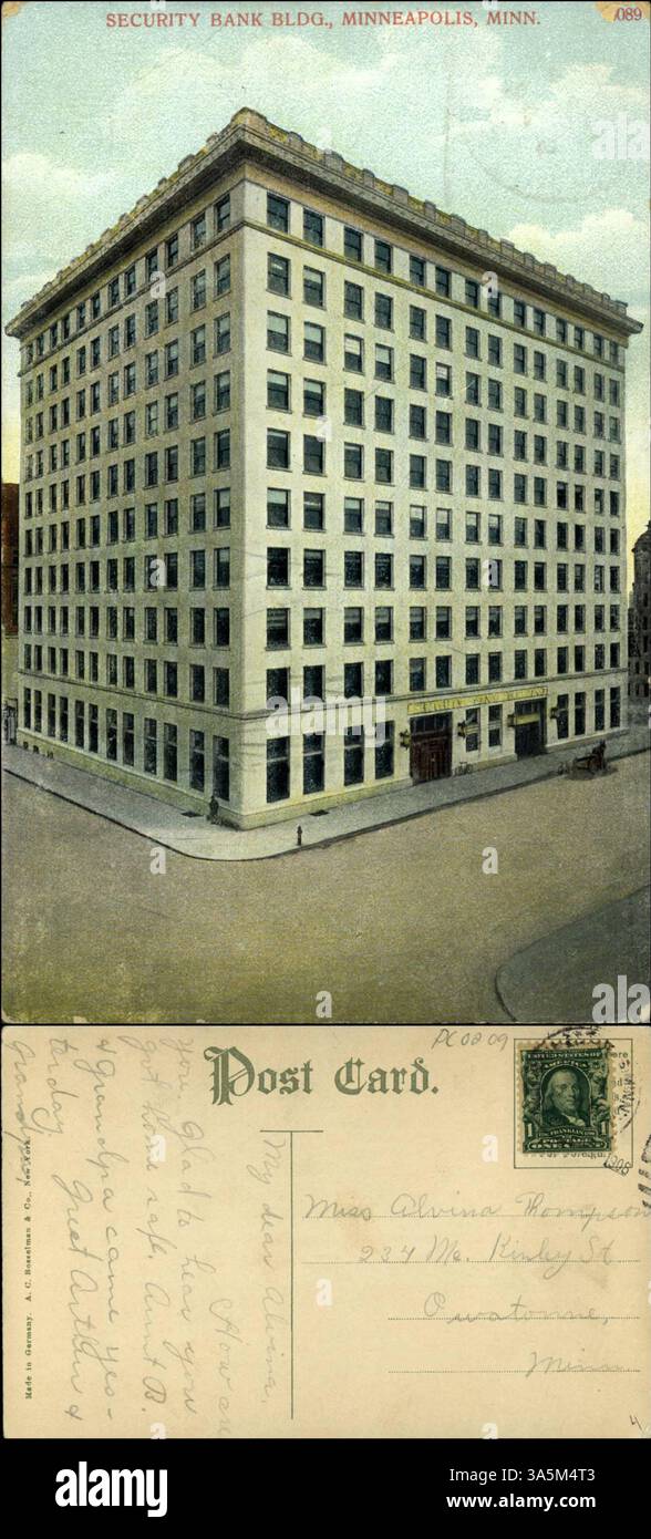 The Security Bank Building in Minneapolis is shown in an exterior view ...