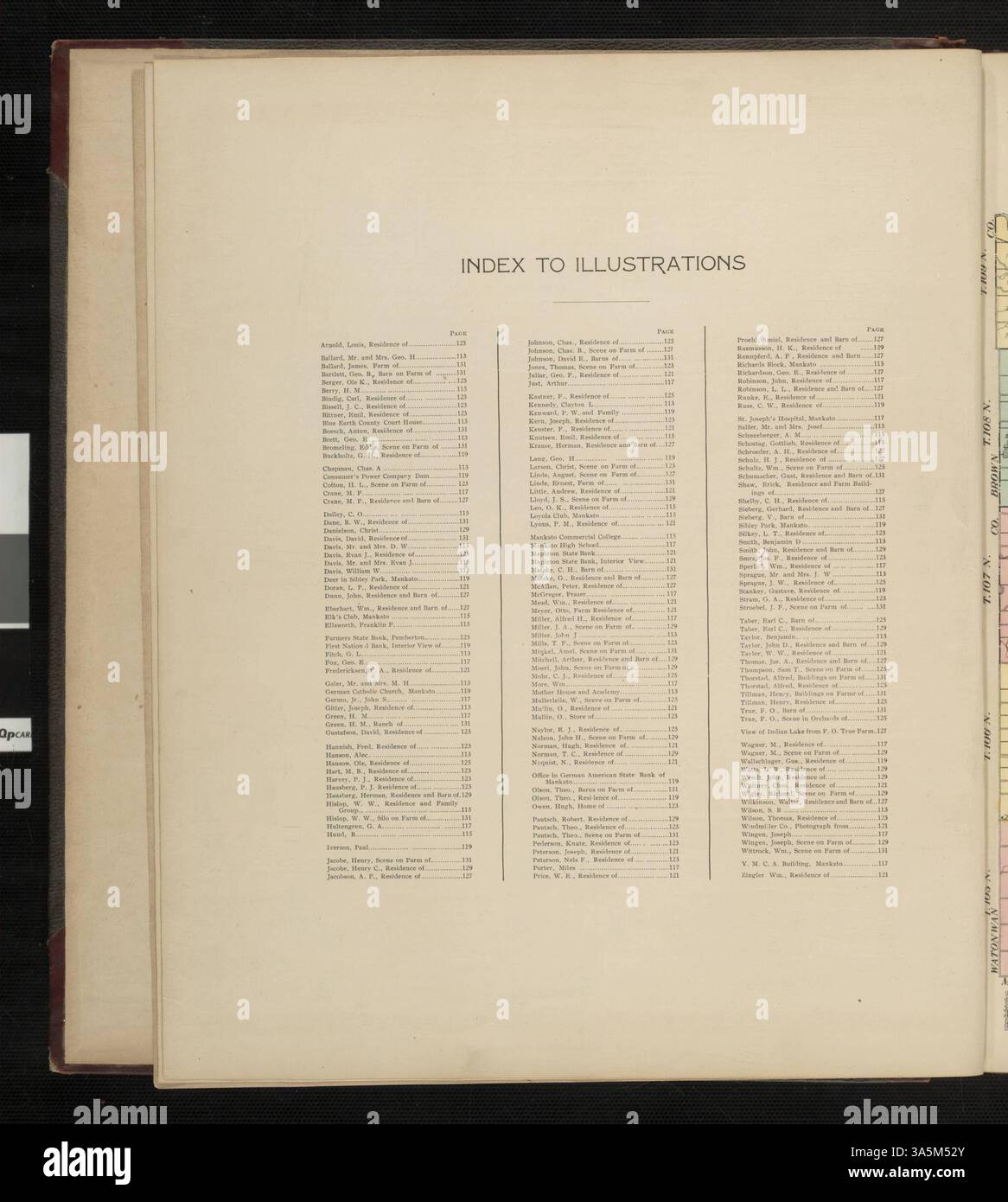 This historical atlas provides maps of blue earth county hi-res stock ...