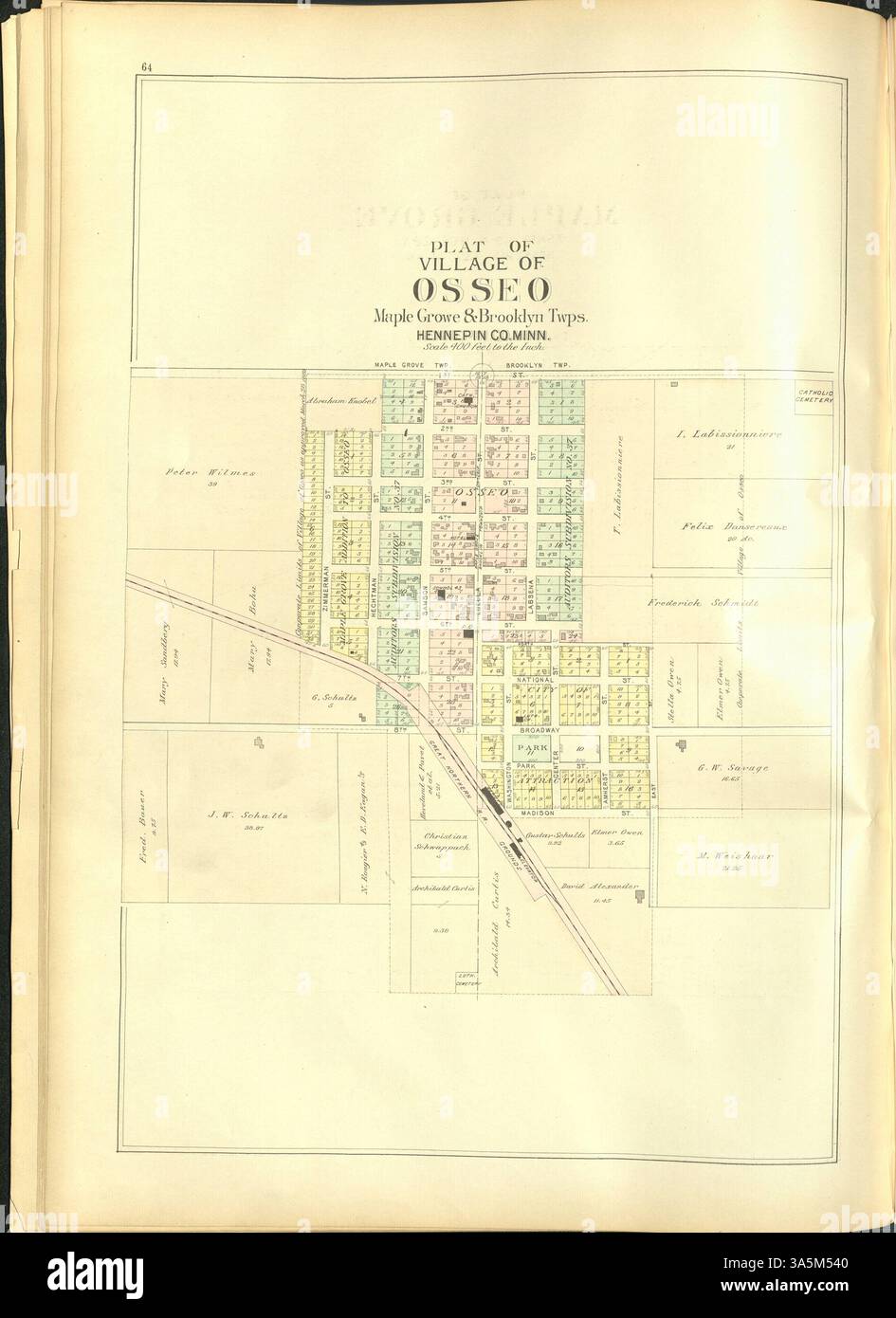 The plat book includes detailed surveys of property boundaries, school ...