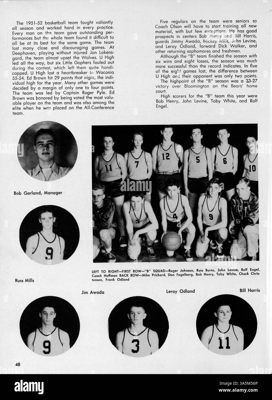 The 1952 'Bisbila' yearbook from University High School features the ...