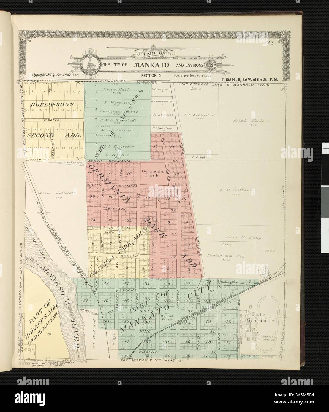 The 'Standard Atlas' of Blue Earth County features plat maps ...