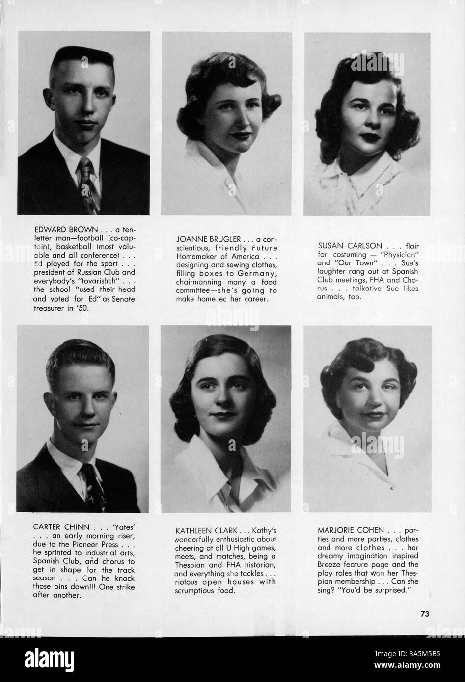 The 'Bisbila '52' yearbook from University High School documents the ...