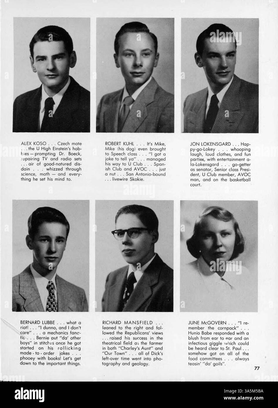 The 1952 'Bisbila' yearbook from University High documents the ...