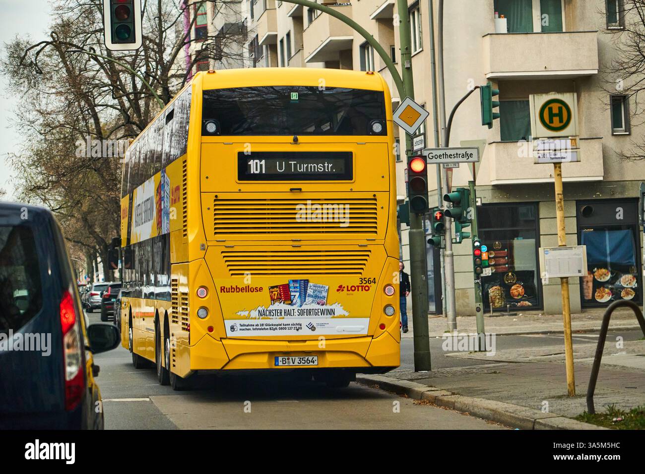 Berlin, Germany - March 23, 2025: A Berlin double-decker bus on route ...