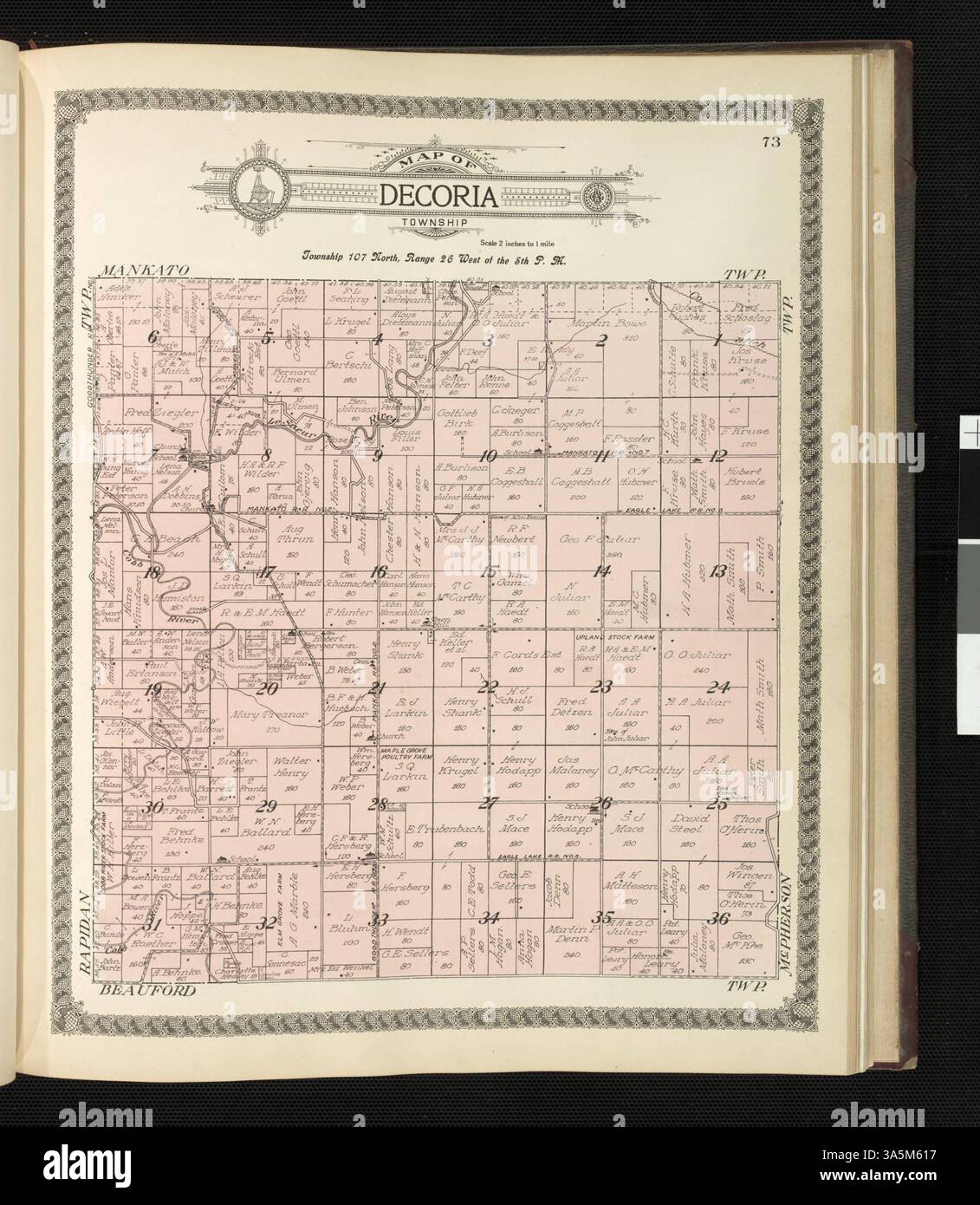 This 'Standard Atlas' includes maps of Blue Earth County’s towns ...