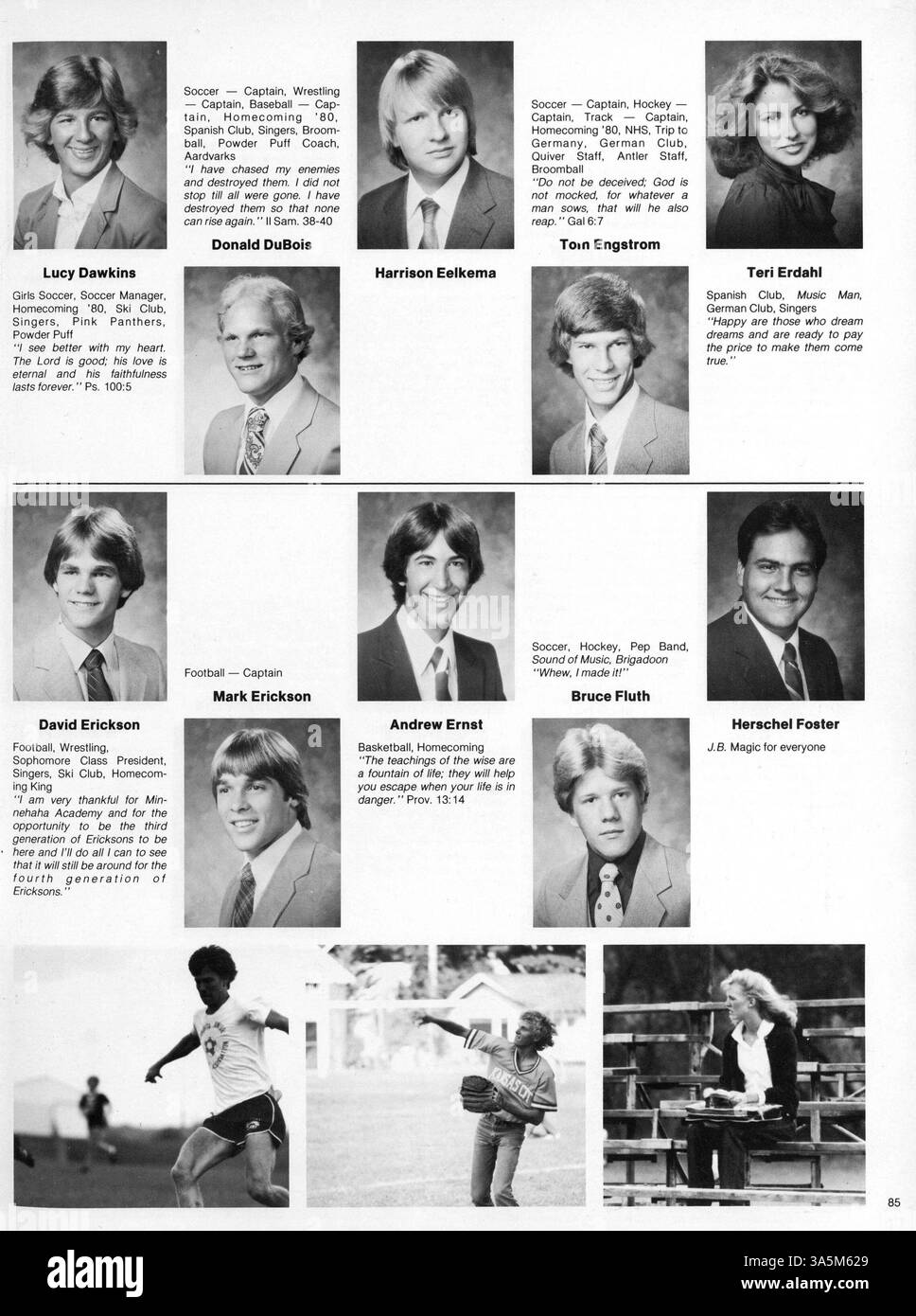 This 1982 antler yearbook from minnehaha academy records student life ...