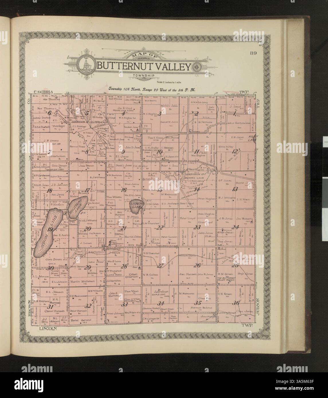 Includes detailed maps of the countys villages hi-res stock photography ...