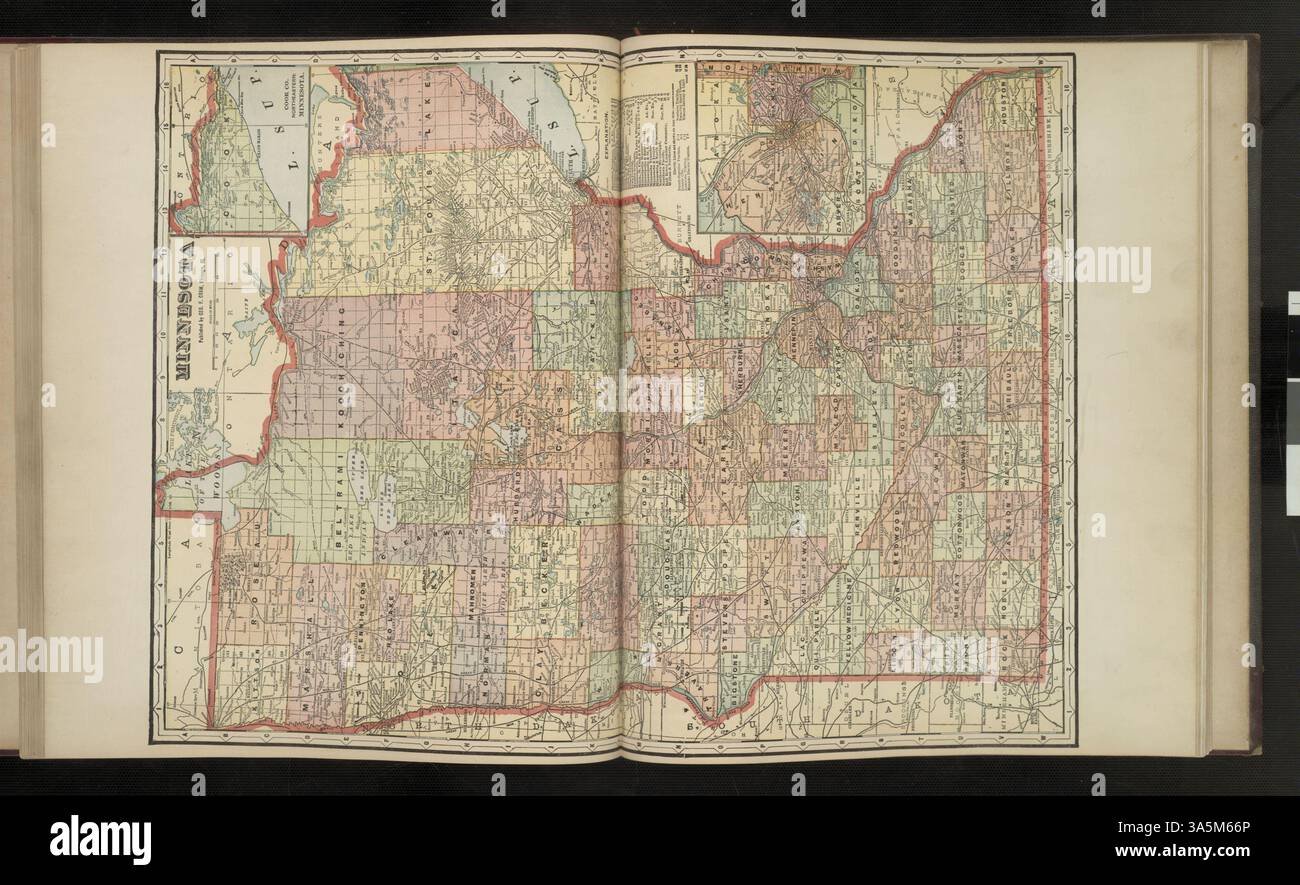 This atlas of Blue Earth County includes maps of its villages, cities ...