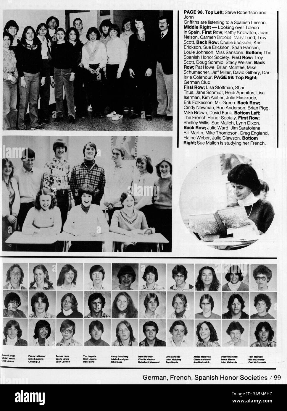 Important school events from the 1979 1980 school year hi-res stock ...