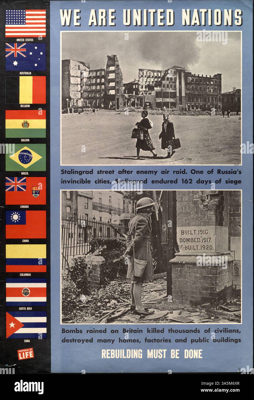 The image highlights the devastation of Stalingrad after bombing ...