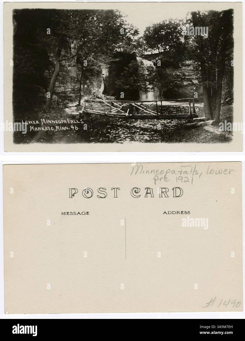 This image shows the Lower Minneopa Falls on the Minneopa River ...