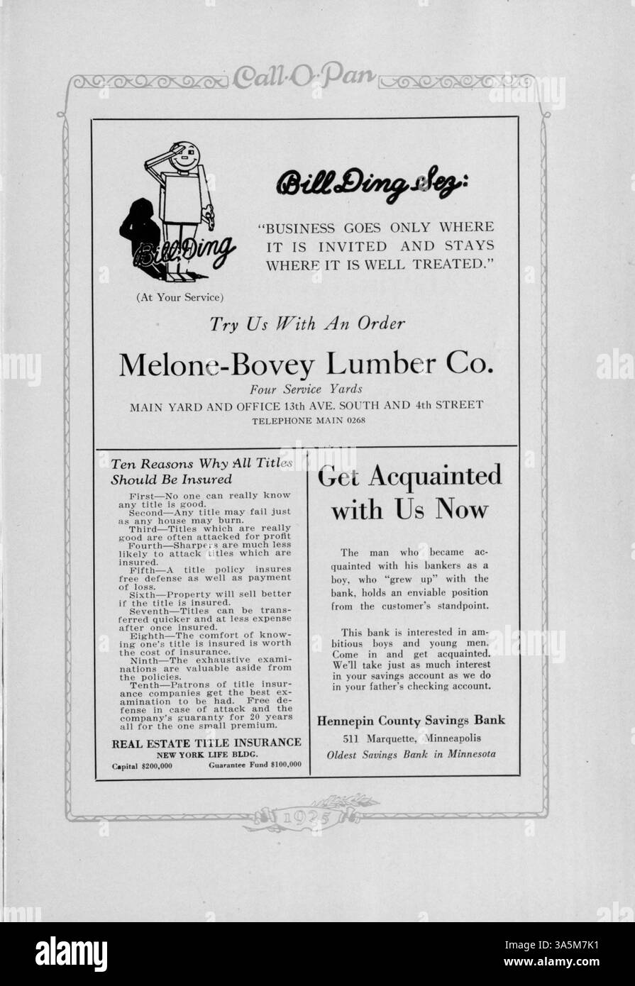 The 1925 Blake Yearbook, Call-O'-Pan, captures the 1924-1925 academic year at Blake School ...