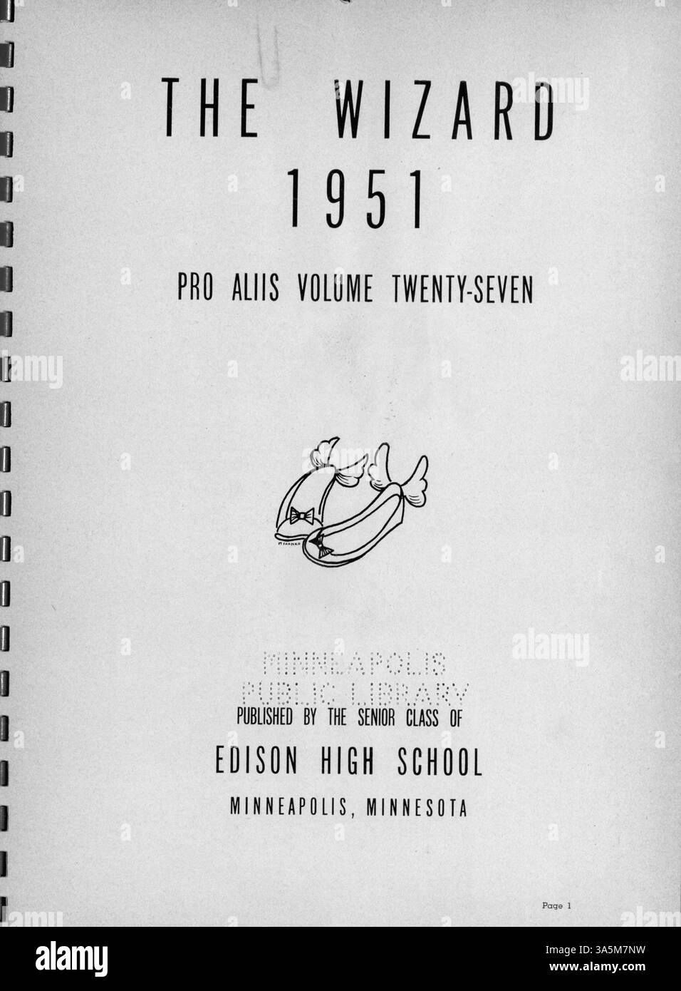 Edison High School's 1951 yearbook, Wizard, chronicles the school's academic, athletic, and ...
