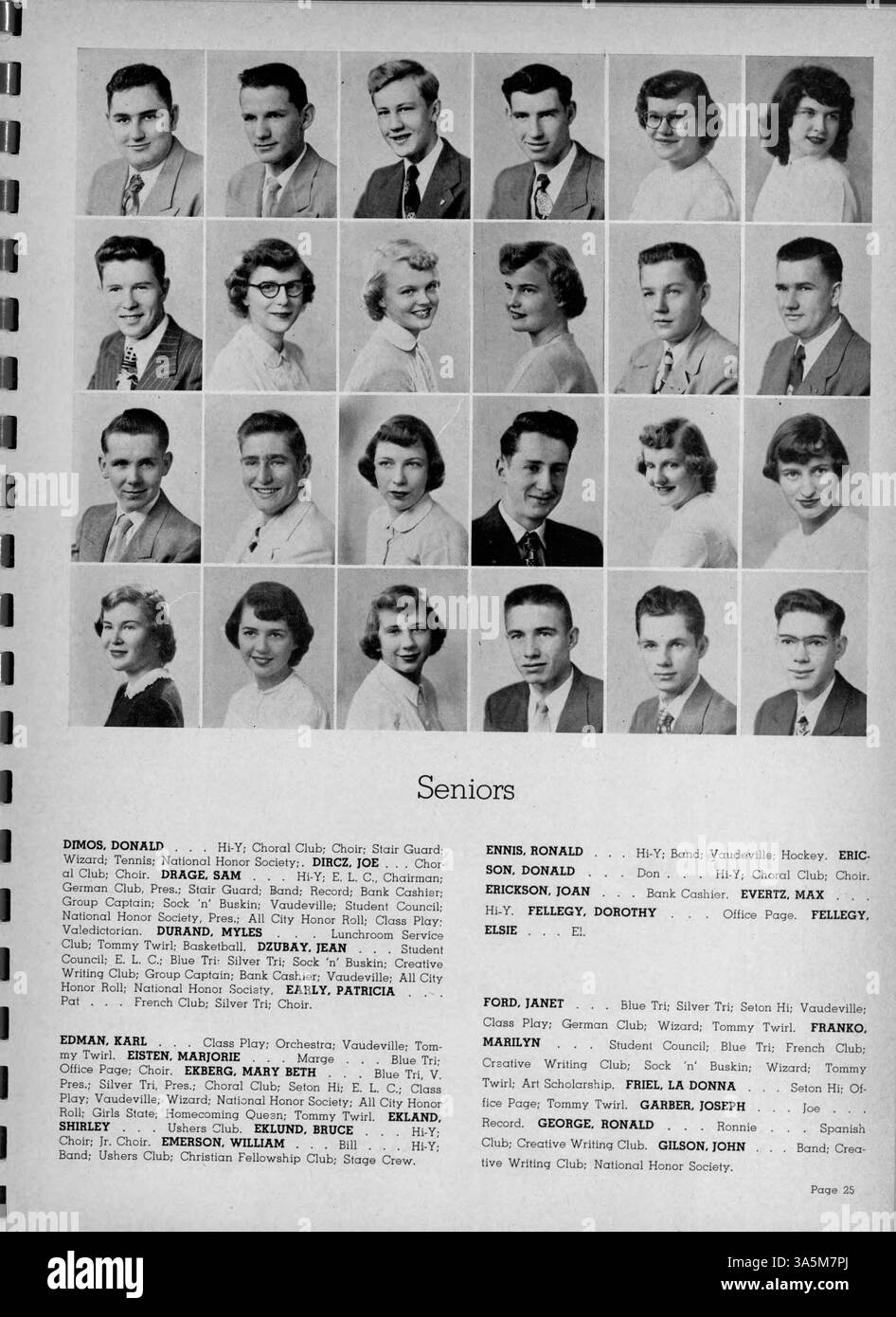The 1950-1951 Edison High School yearbook, known as Wizard, showcases the achievements of ...