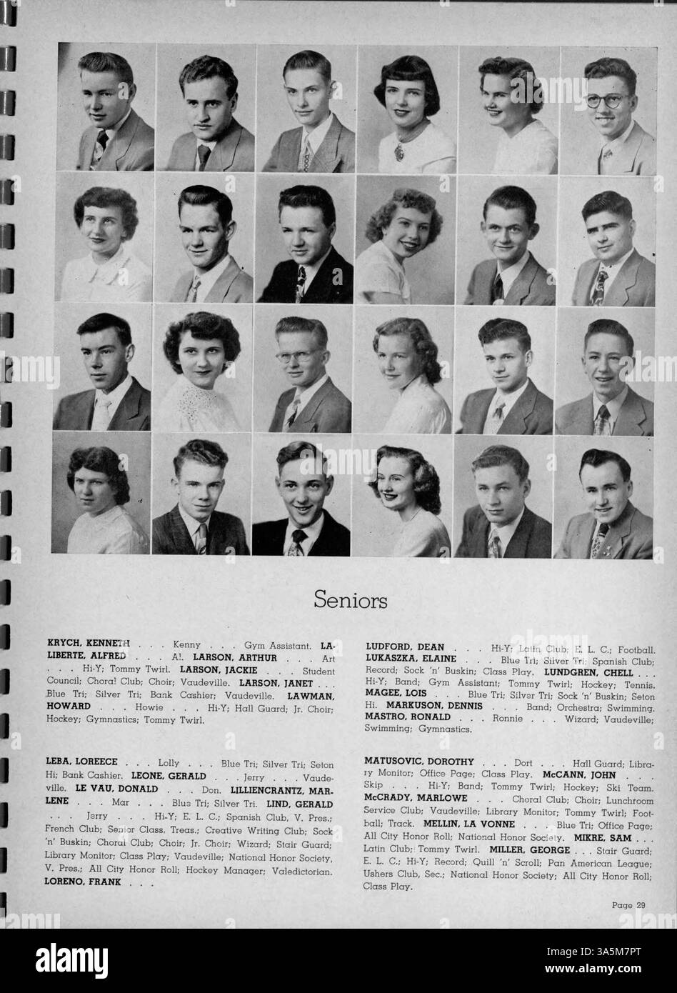 The 1950-1951 Edison High School yearbook, Wizard, provides a snapshot of student life ...