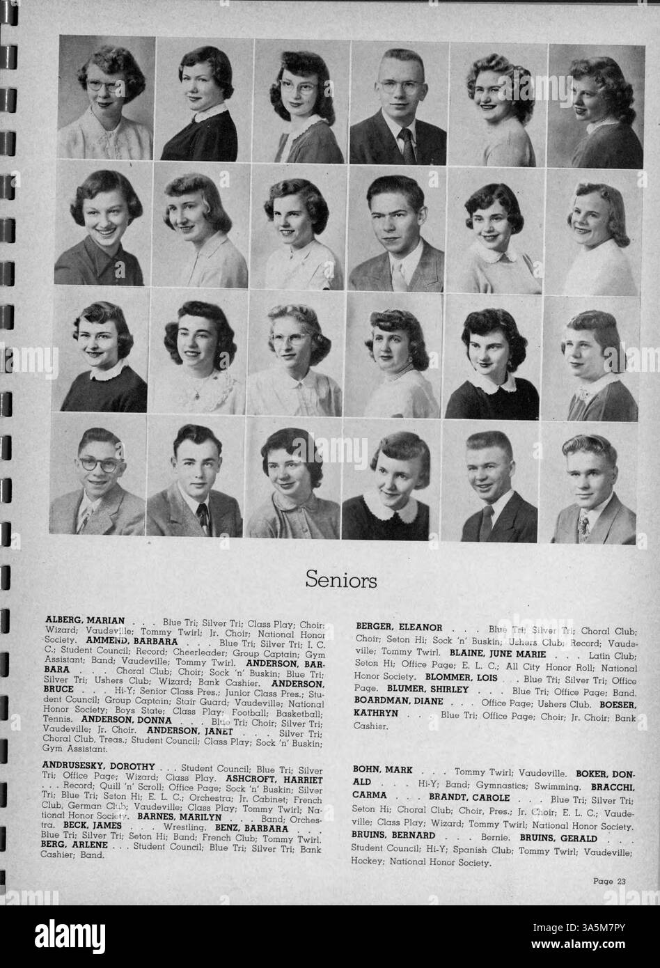 This high school yearbook from the 1950-1951 school year captures the ...