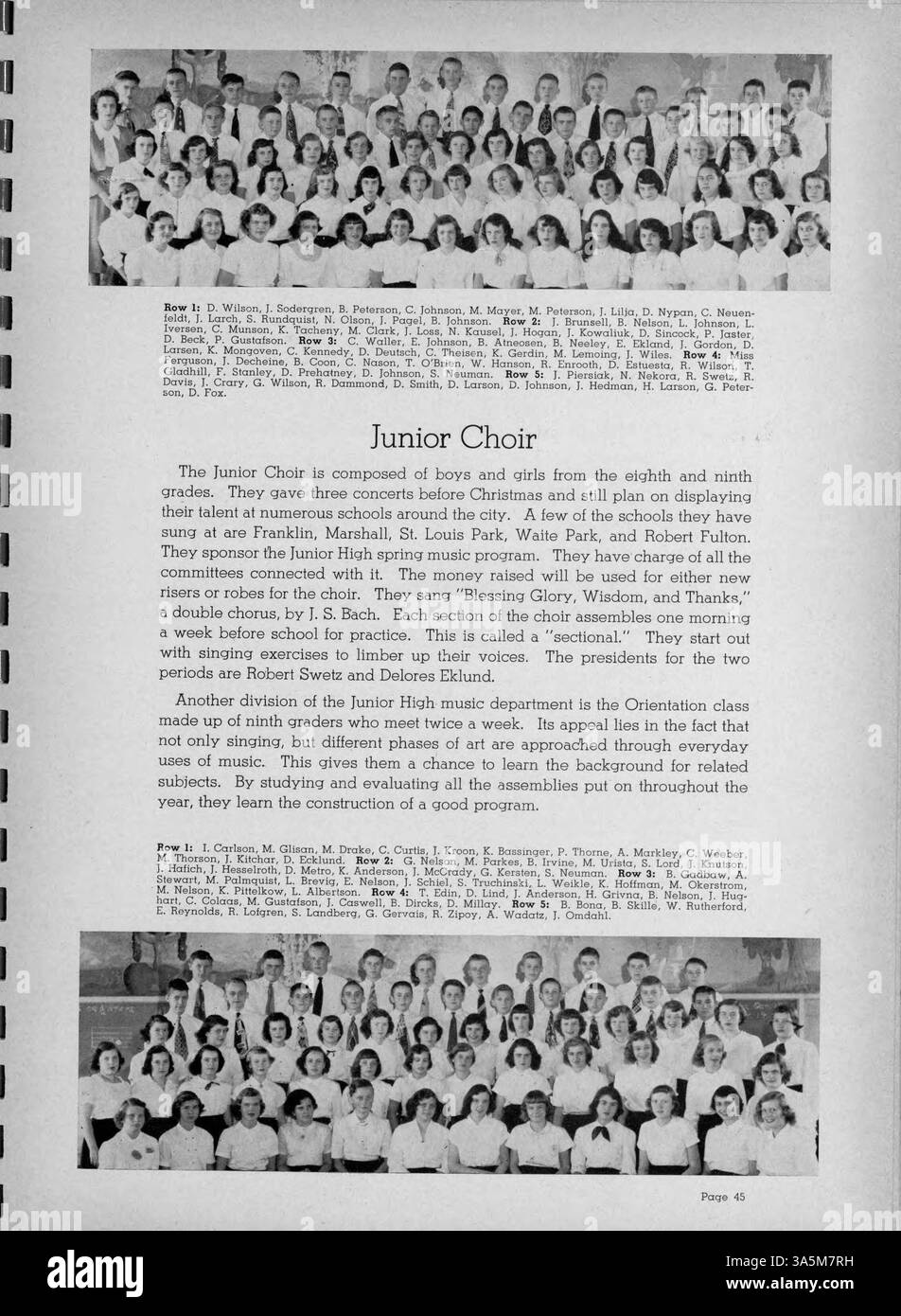 Yearbook captures key moments from the 1950 1951 school year hi-res ...