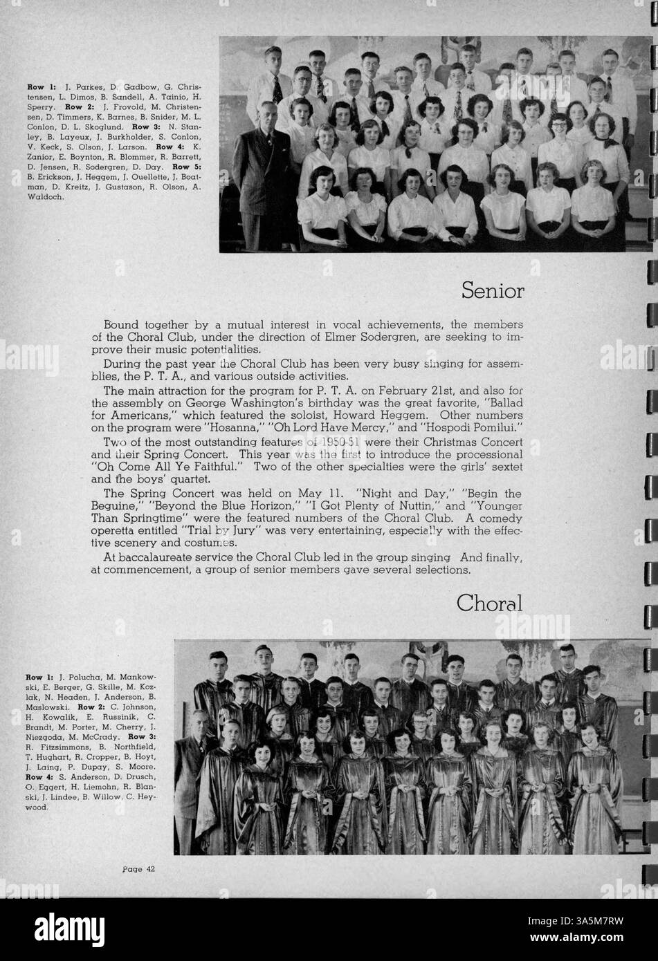 The 1951 edition of the Edison High School 'Wizard' yearbook offers a ...