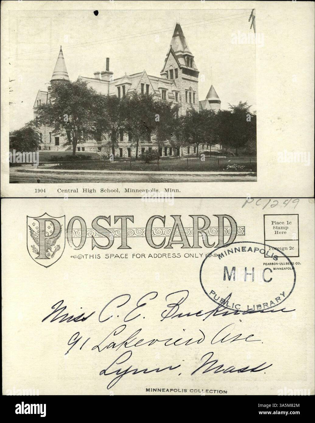 A historic image of Central High School in Minneapolis, Minnesota ...