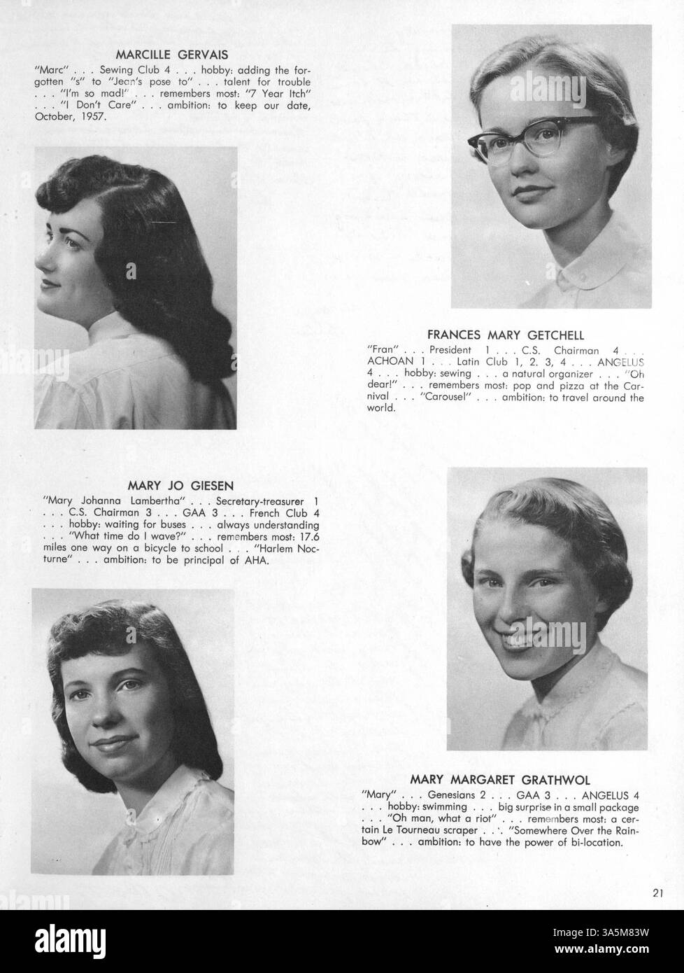 This 1957 yearbook from the Academy of Holy Angels highlights the ...