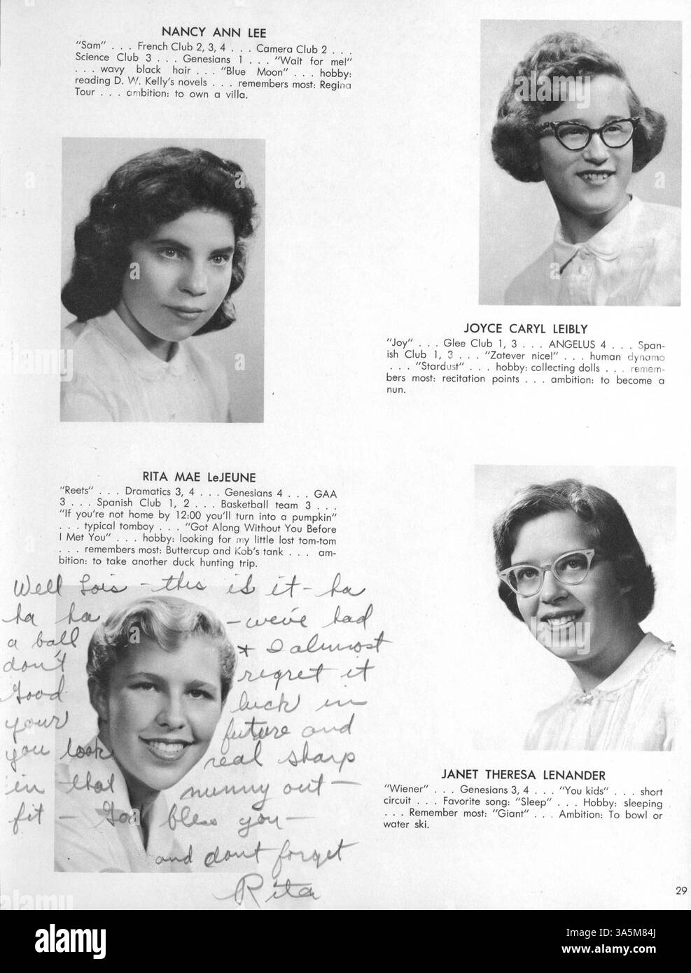This 1957 yearbook from the Academy of Holy Angels captures the ...