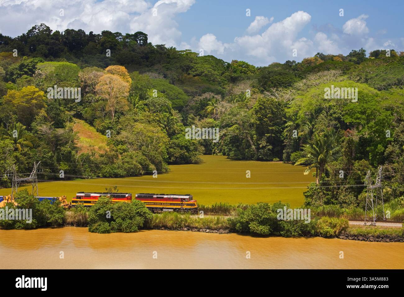 Panama Canal Train, Panama, Central America Stock Photo - Alamy