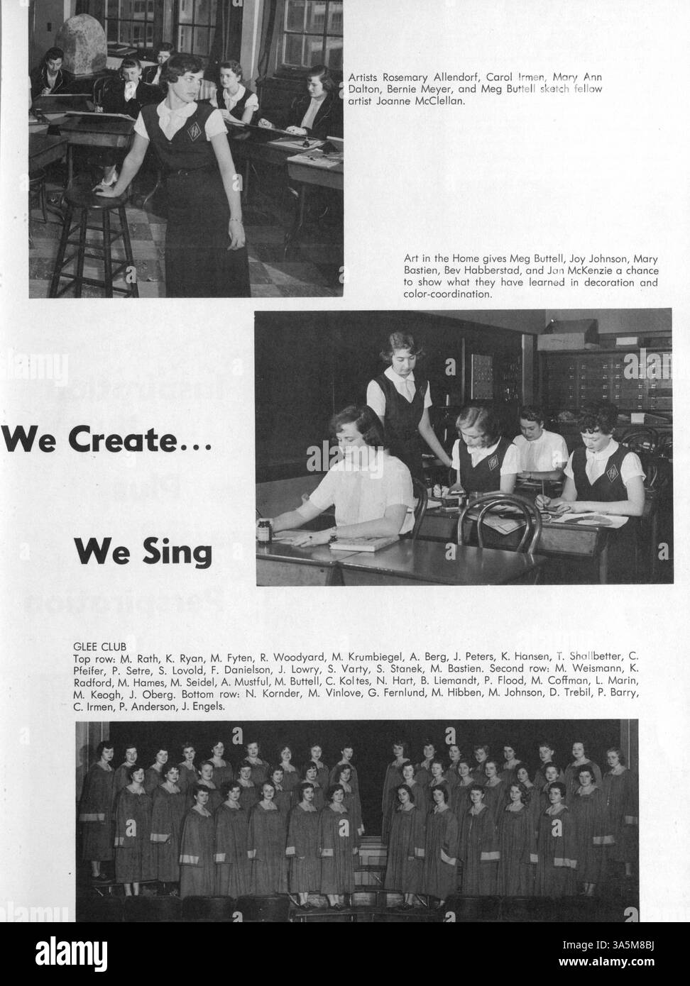 The 1957 angelus yearbook documents key events from the academy hi-res ...