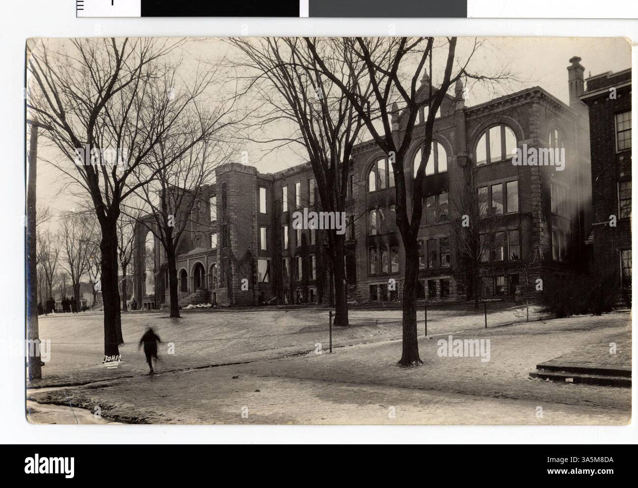 The front facade of the State Teachers College in Mankato is shown ...