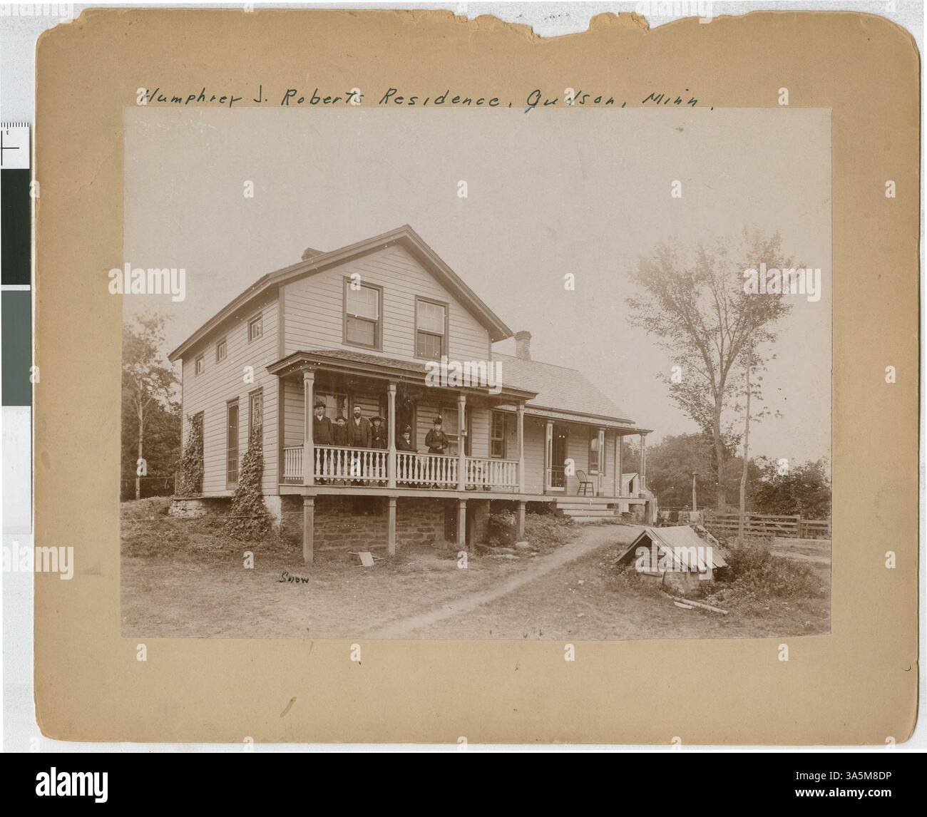 This exterior view of the Humphrey Roberts farmhouse in Judson ...