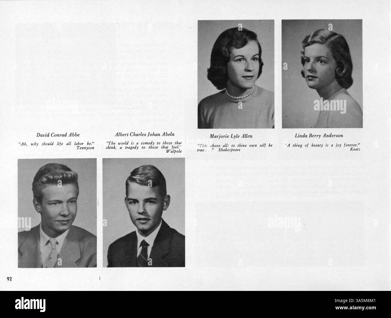 The 1958 bisbila yearbook from university high documents the sch hi-res stock photography and ...