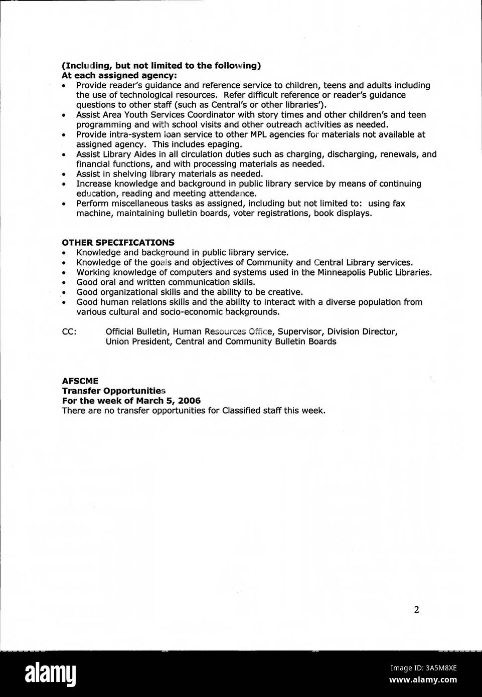 This weekly 2006 Minneapolis Public Library Official Bulletin serves as ...