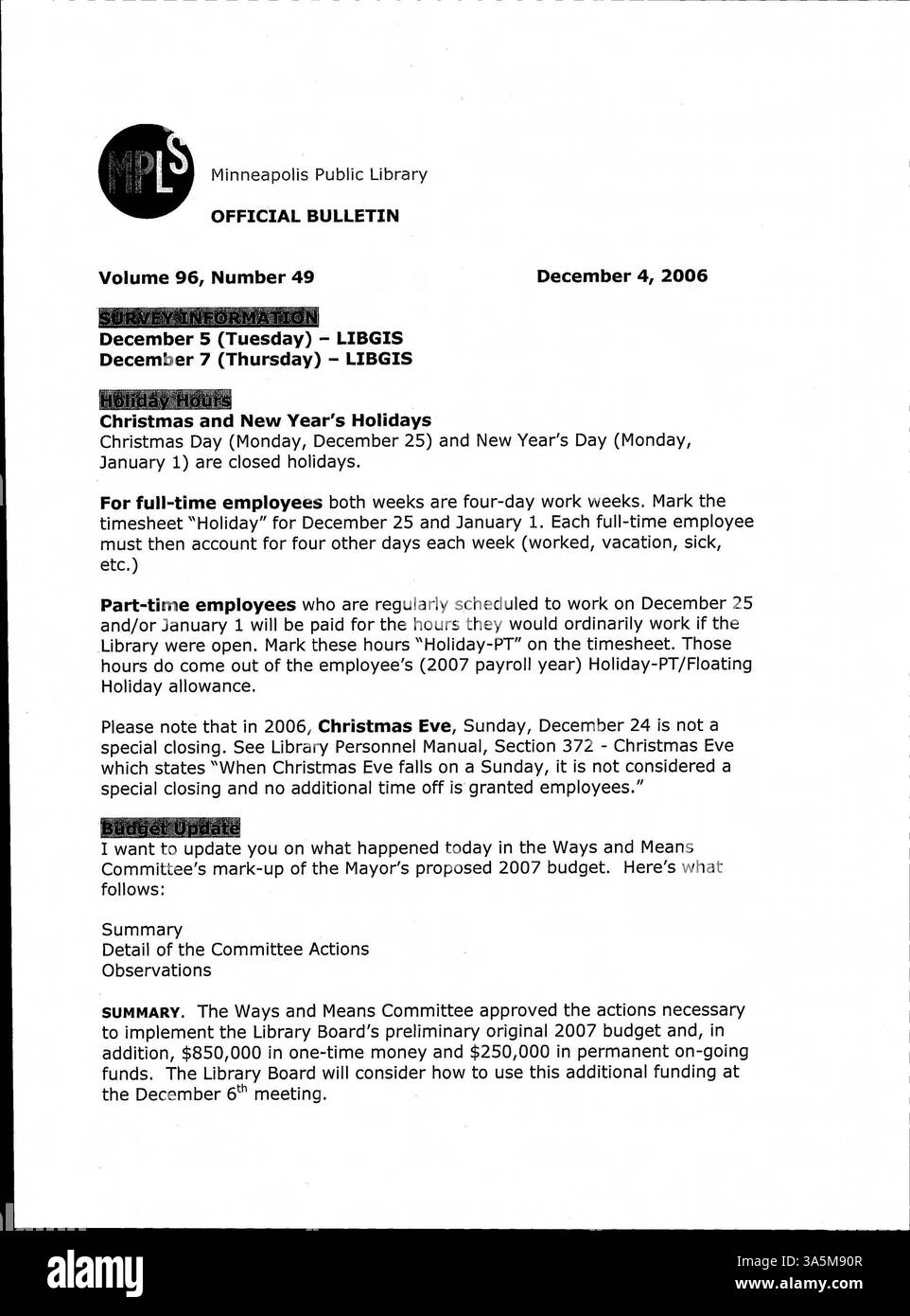 This bulletin from 2006 is a vital resource for Hennepin County Library ...