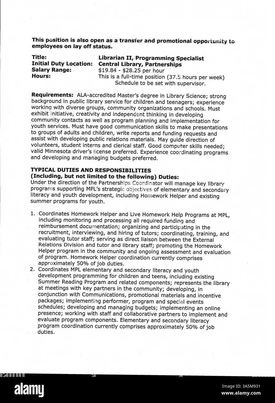 This is the official weekly bulletin for employees of the Minneapolis ...