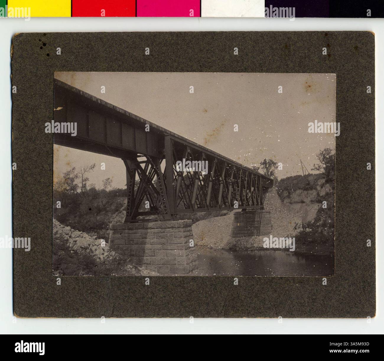 The Omaha Railroad Bridge in Garden City Township, Minnesota, is shown ...