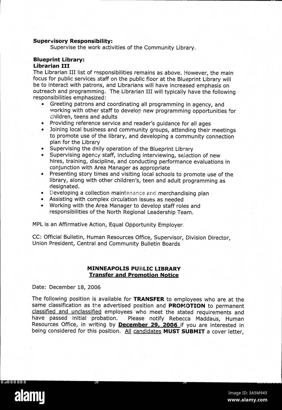 The official bulletin from 2006 for Minneapolis Public Library ...