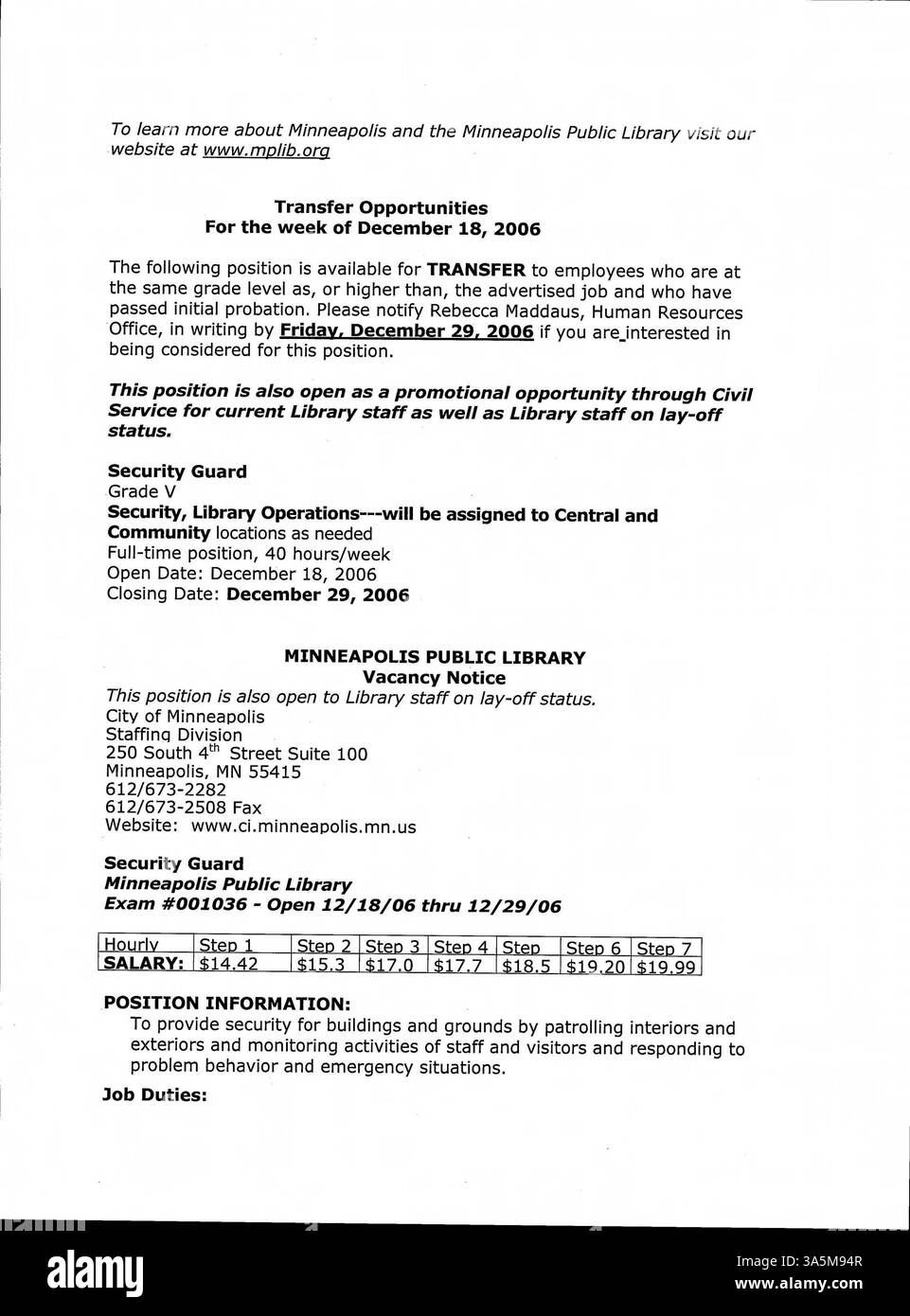 Other administrative matters within the hennepin county library system ...