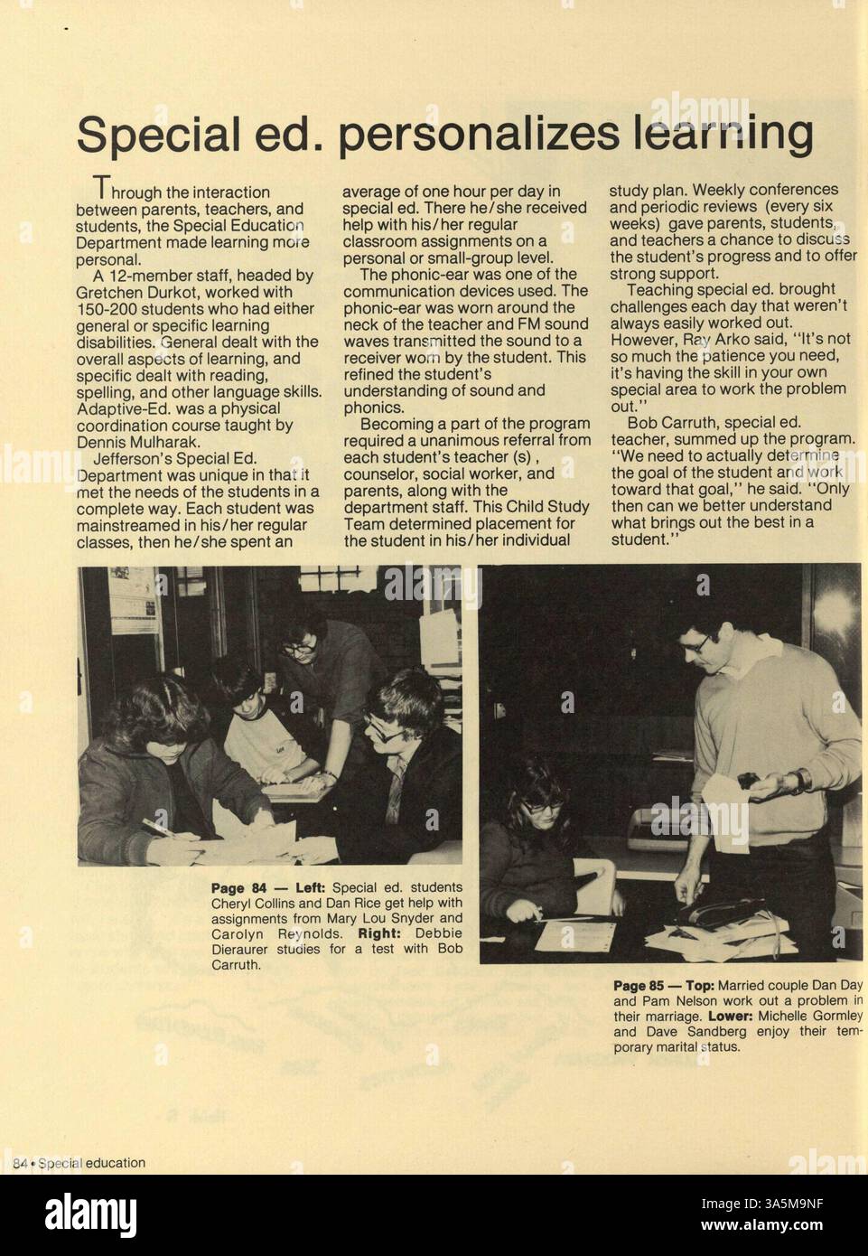 The 1982 'Revolution' yearbook from Jefferson High School reflects the ...