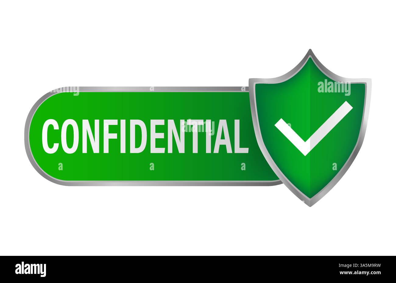 Confidential green stamp vector, isolated on transparent background ...